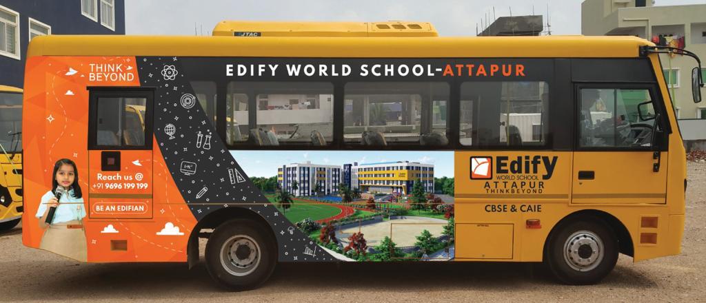 Edify World School Attapur: Best Transport Facilities